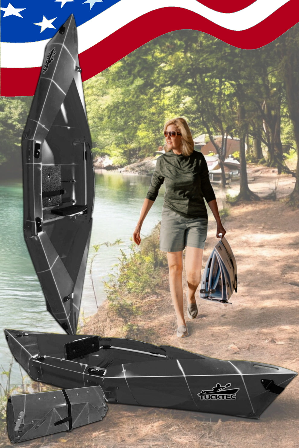 Tucktec Jr. 8 foot Foldable Kayak | Origami - 2 minute assembly | Fold ...